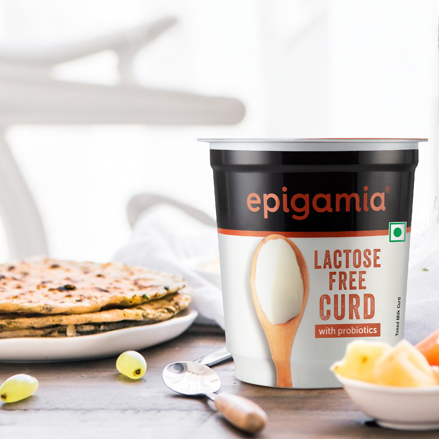 lactose free curd - 400 gm - Epigamia