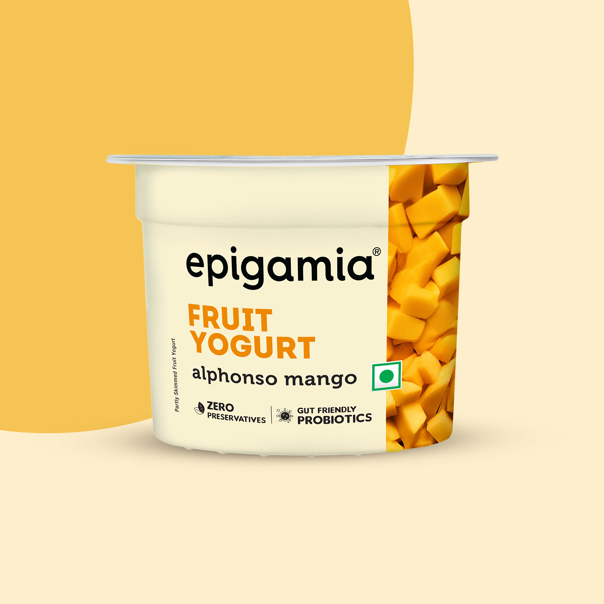 fruit yogurt, mango - Epigamia