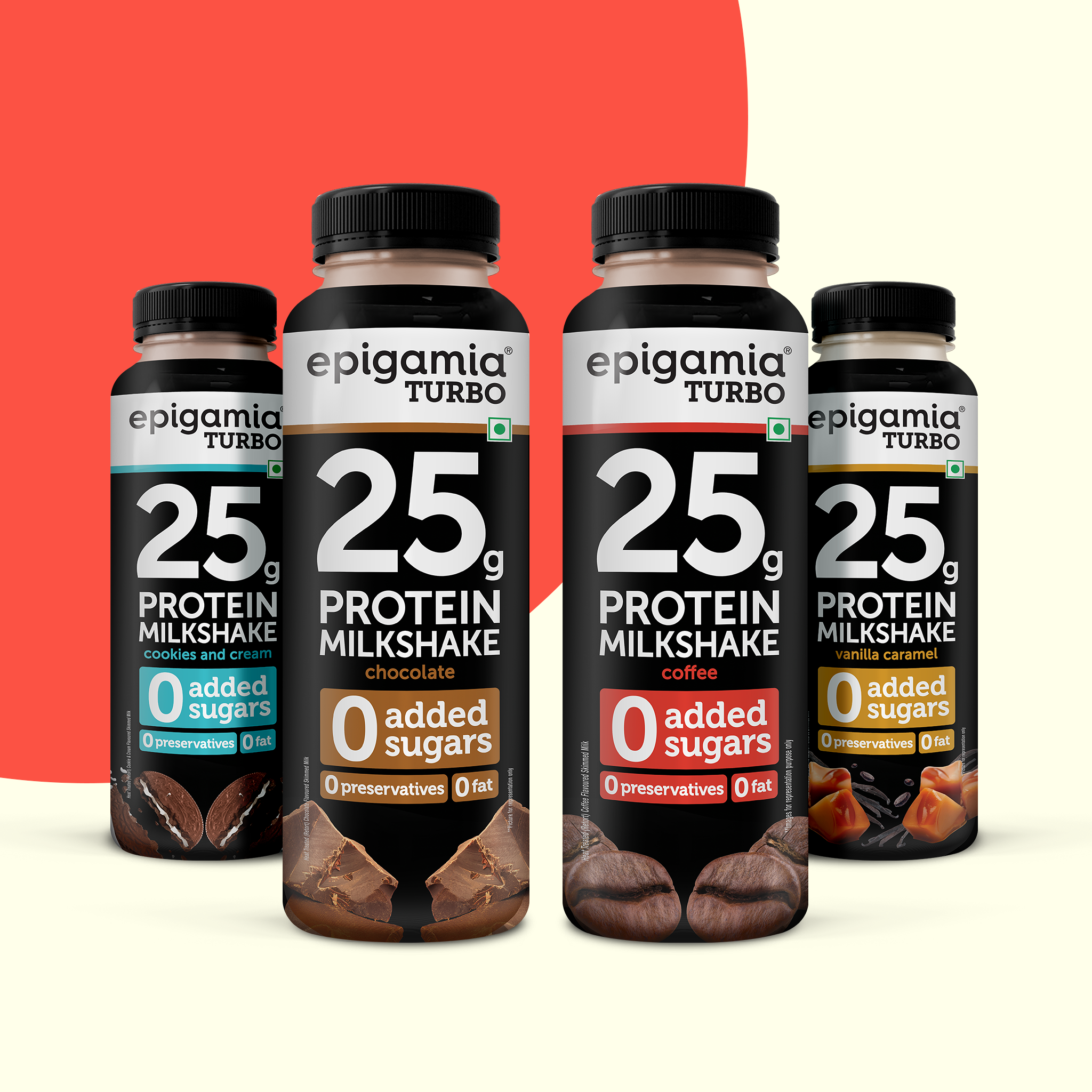 Turbo 25 g Protein Milkshake, Assorted Flavors, 250 ml Each - Pack of ...