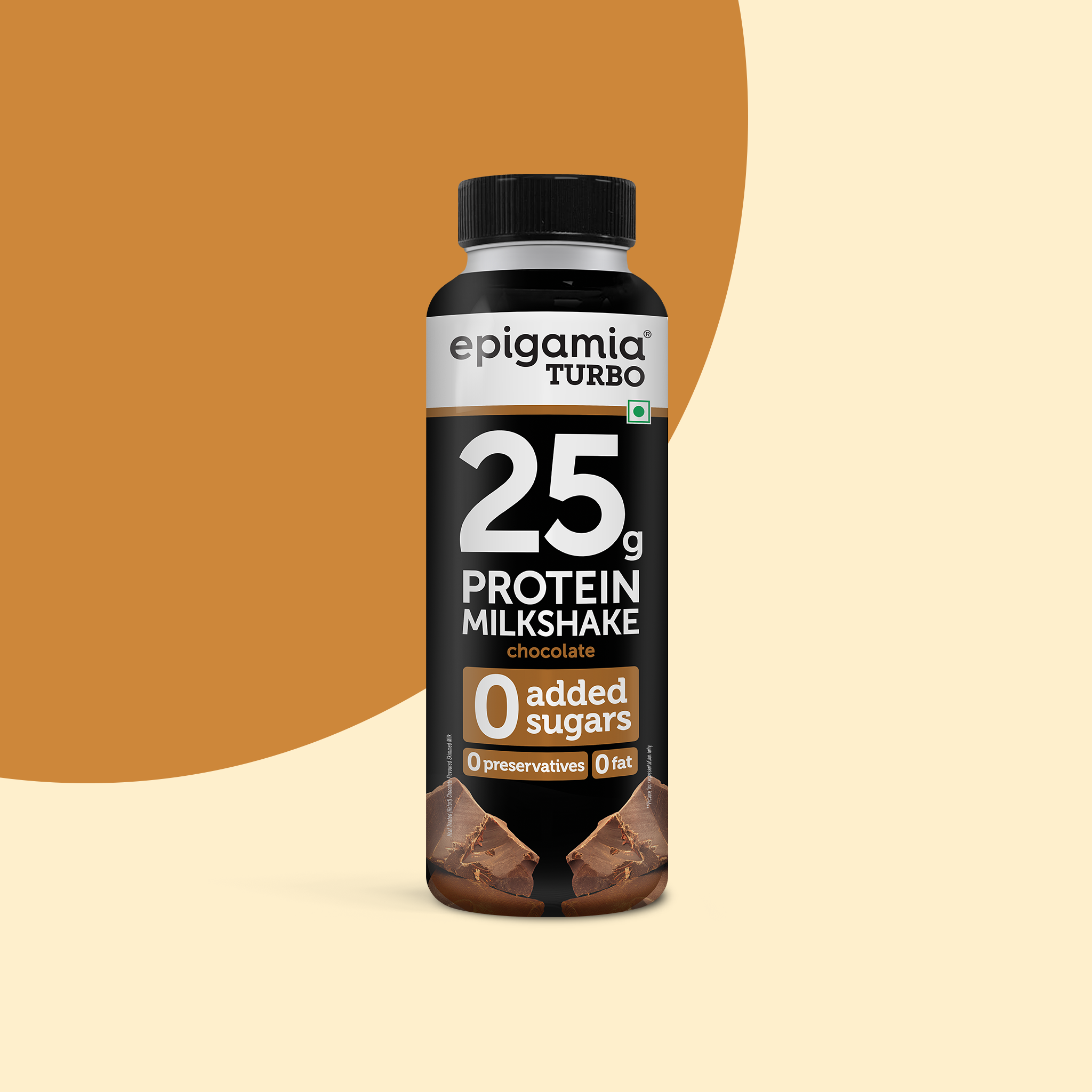 turbo 25 g protein milkshake, chocolate - 250 ml - Epigamia