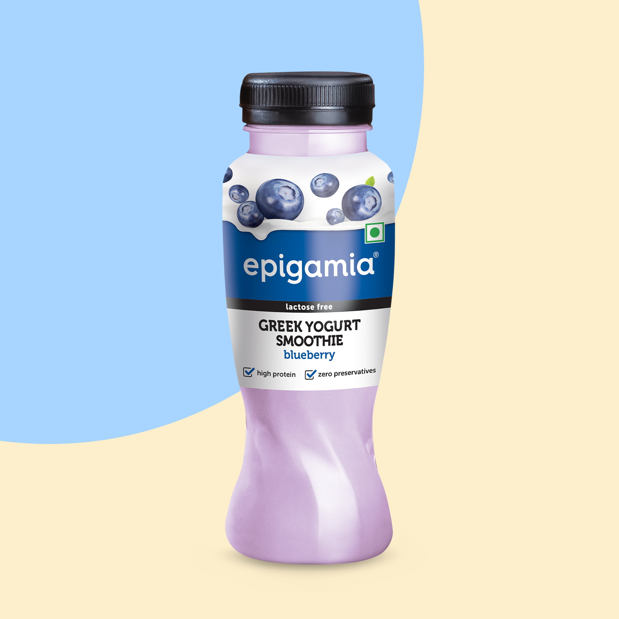 greek yogurt smoothie, blueberry - Epigamia