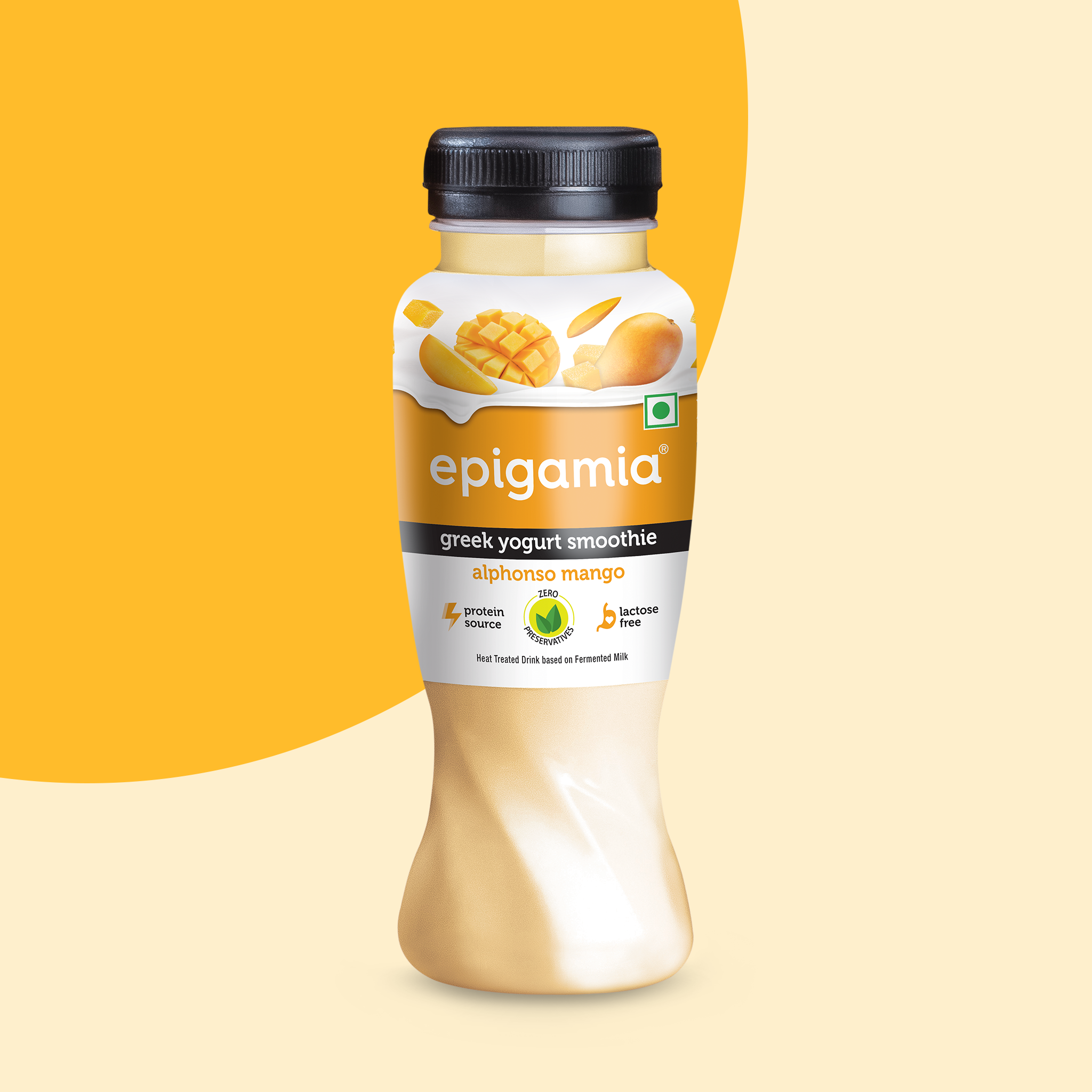greek yogurt smoothie, mango - 180 ml - Epigamia