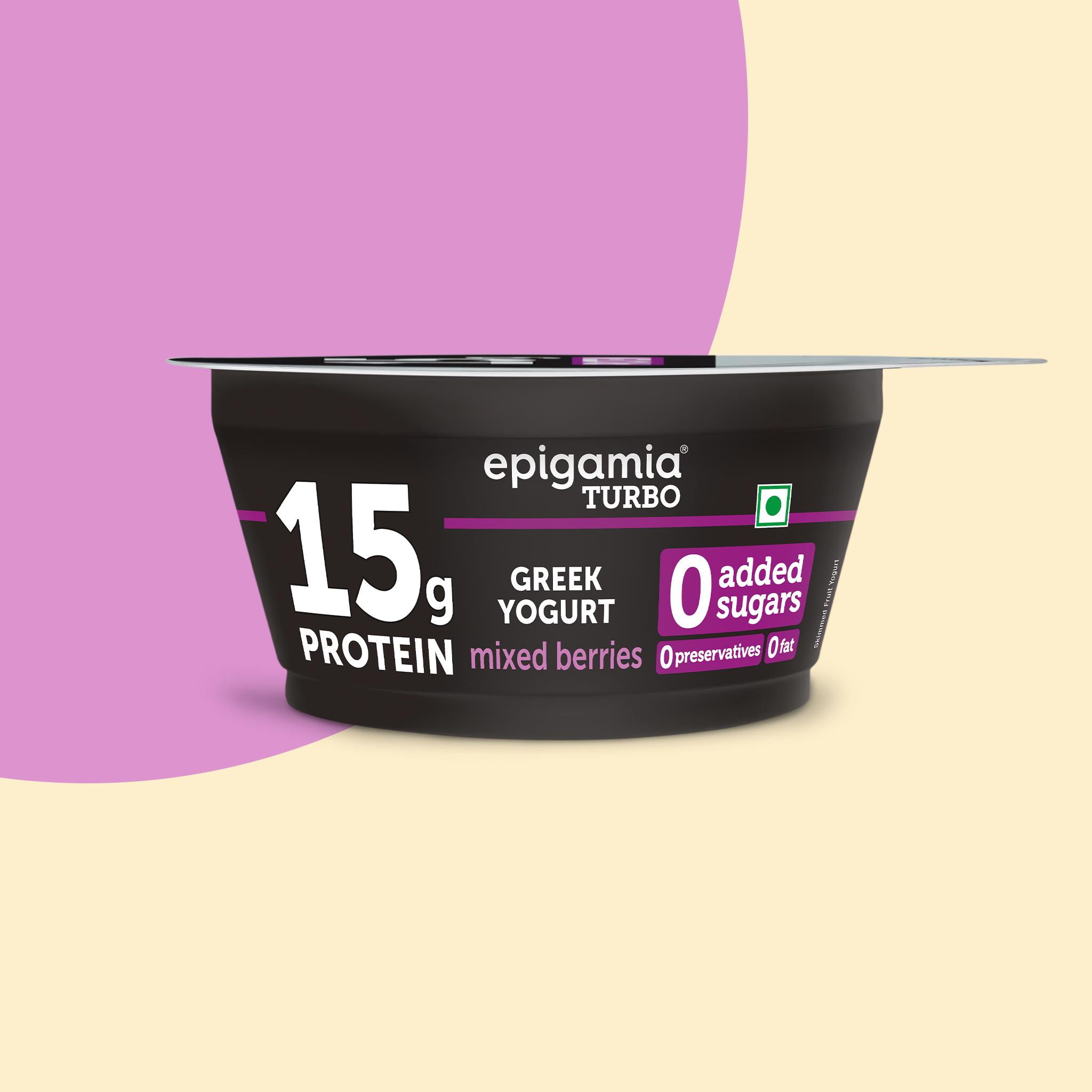 turbo 15g protein yogurt, mixed berries - Epigamia