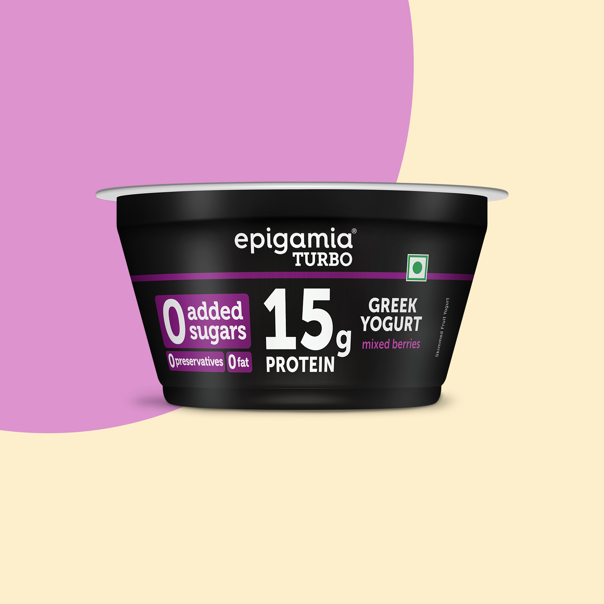 turbo 15g protein yogurt, mixed berries - Epigamia