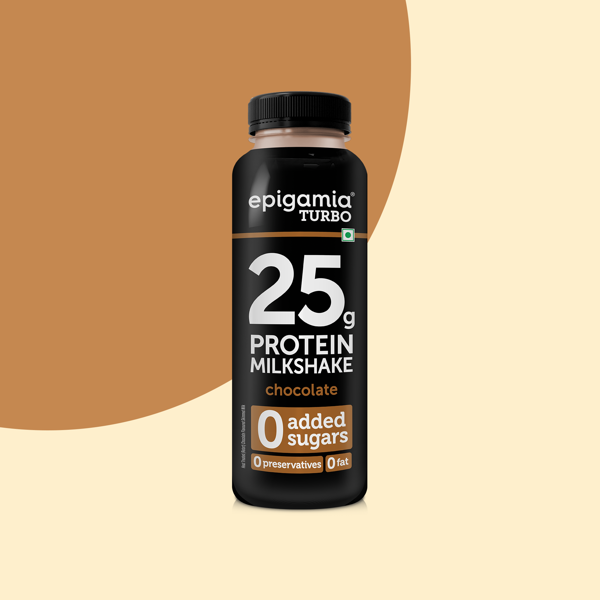 turbo 25g protein milkshake, chocolate - Epigamia