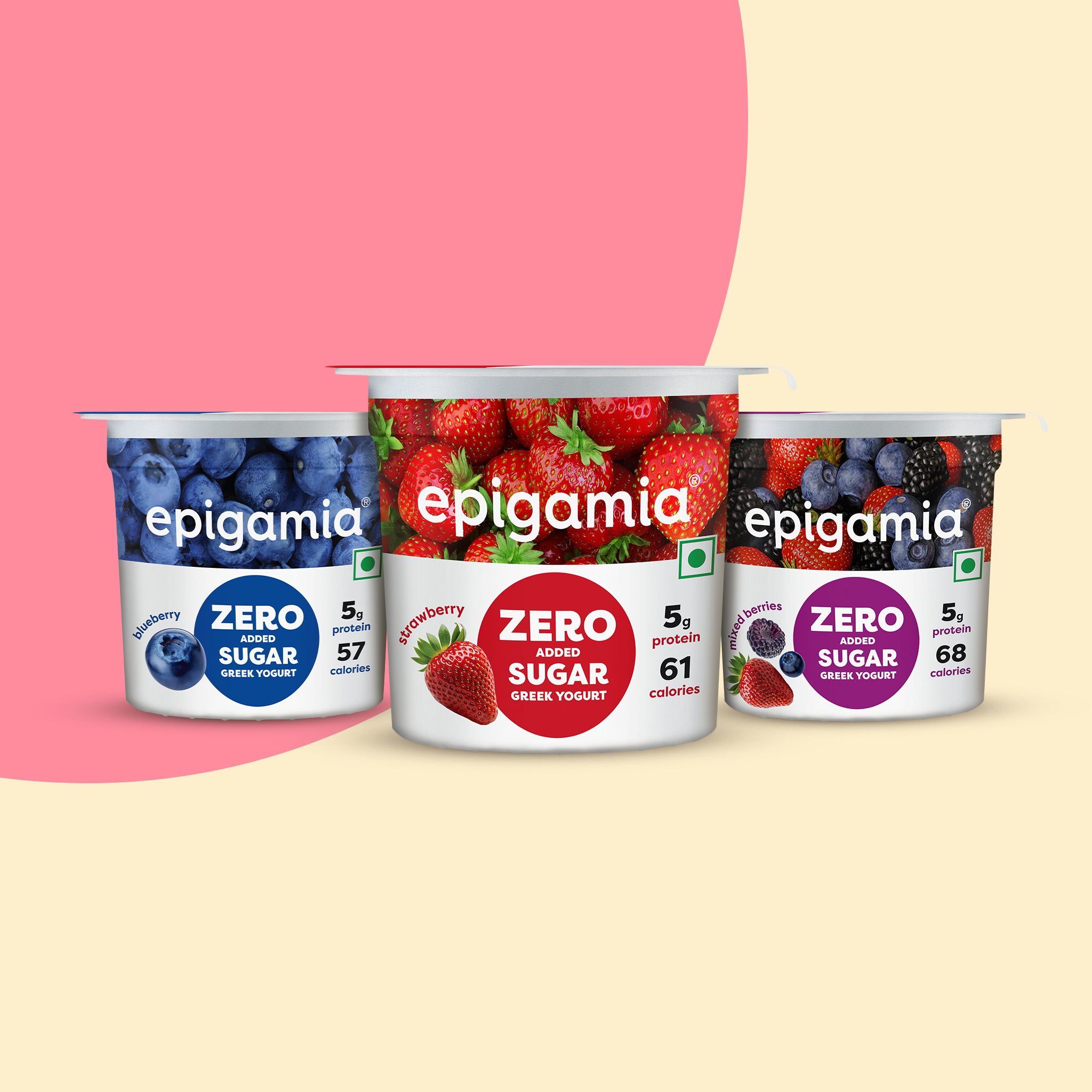zero added sugar greek yogurt, strawberry, mixed berries, blueberry ...