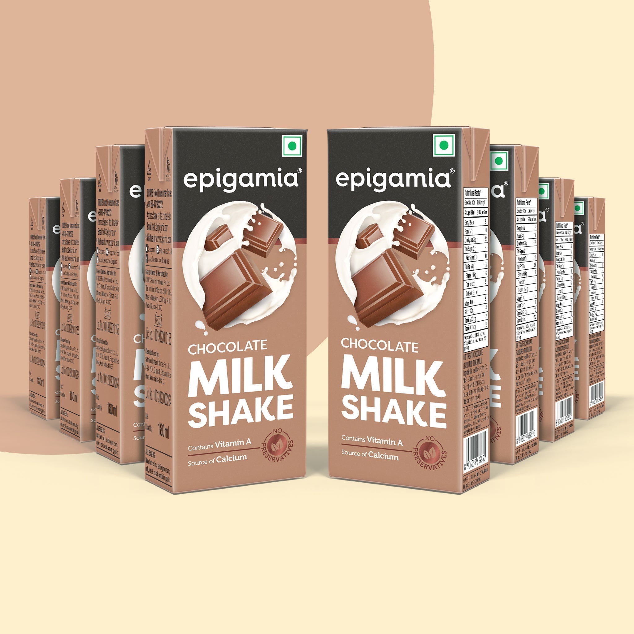 milkshake, chocolate - pack of 8 - Epigamia