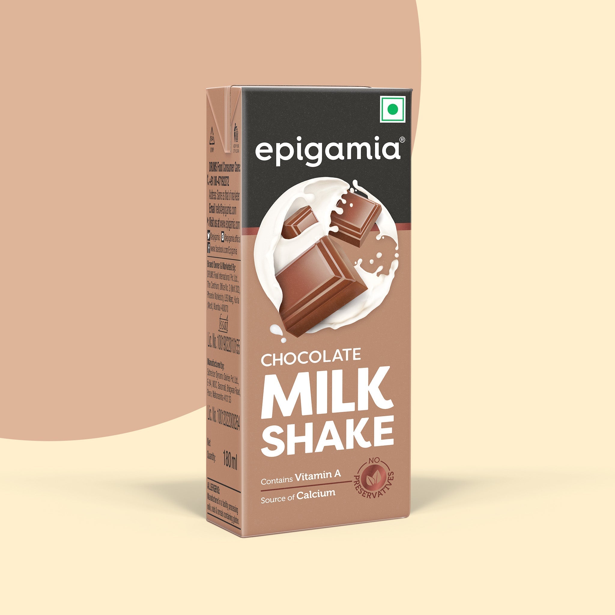 milkshake, chocolate - Epigamia